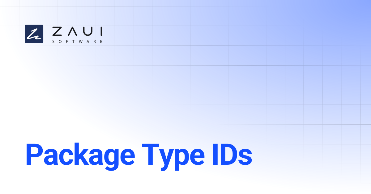 Package Type IDs | Supplier API (ZAPI)